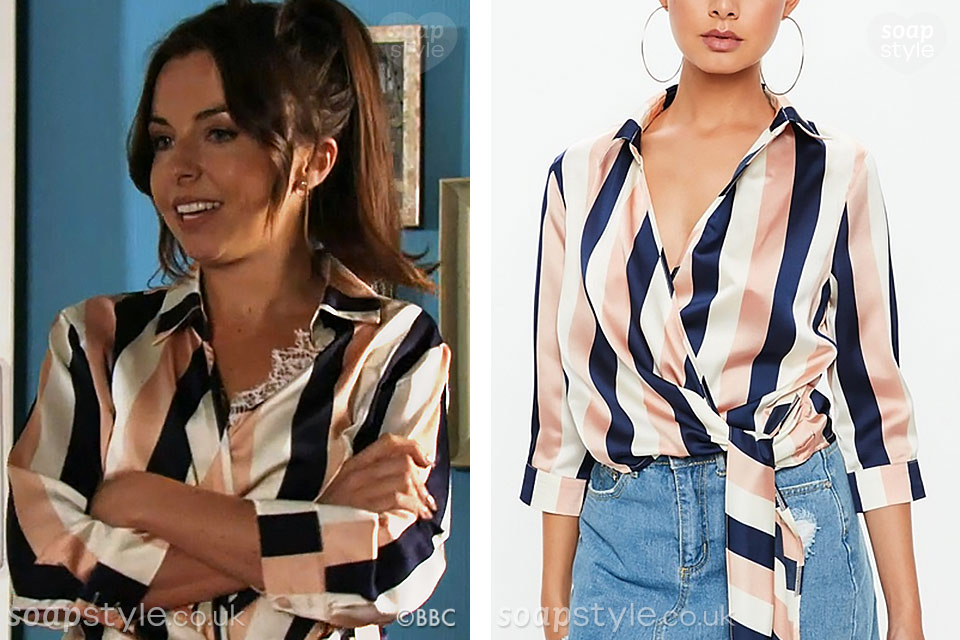 Ruby stripe blouse shirt on EastEnders - Where From? Found | Soap Style